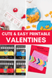 11 Printable Valentines- Digital Download – So Festive!
