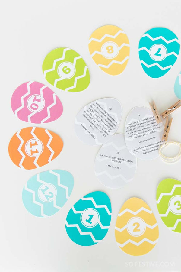 Resurrection Eggs- Easter Story Egg Hunt (Scripture Verses & Object Li ...