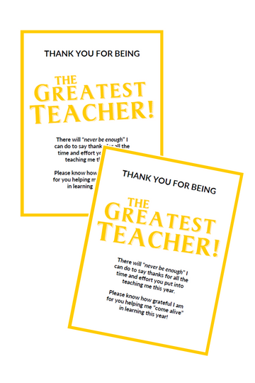 The Greatest Teacher - Appreciation Gift – So Festive!